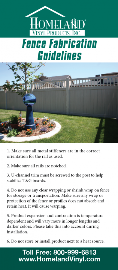Brochures | Homeland Vinyl Products: Vinyl Fence, Vinyl Deck, Vinyl ...