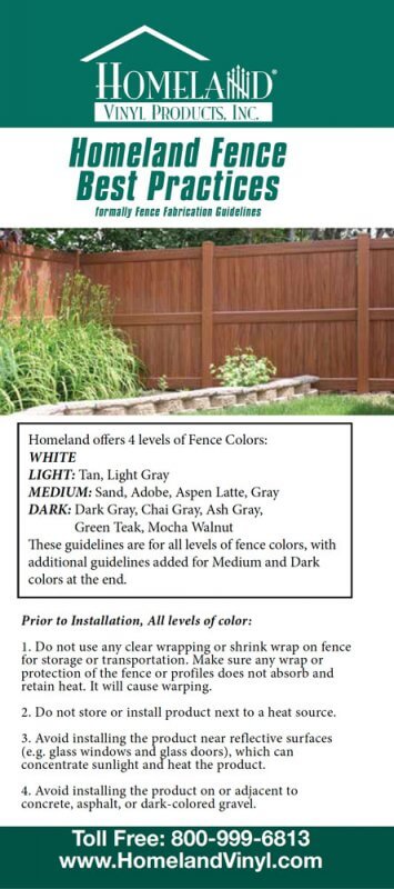 Brochures | Homeland Vinyl Products: Vinyl Fence, Vinyl Deck, Vinyl ...