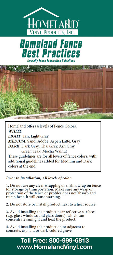 Brochures | Homeland Vinyl Products: Vinyl Fence, Vinyl Deck, Vinyl ...