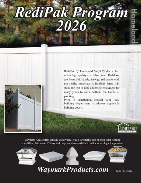 Catalog | Homeland Vinyl Products: Vinyl Fence, Vinyl Deck, Vinyl Rail ...